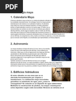 Inventos Importantes de La Cultura Maya | PDF | Civilización maya | Agua