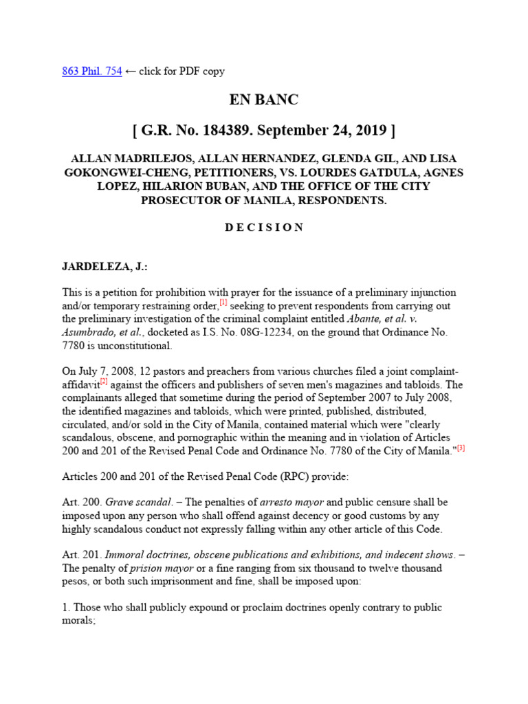 G.R. No. 184389 - Cheng Vs Gatdula - Freedom of Speech - Speech Not ...