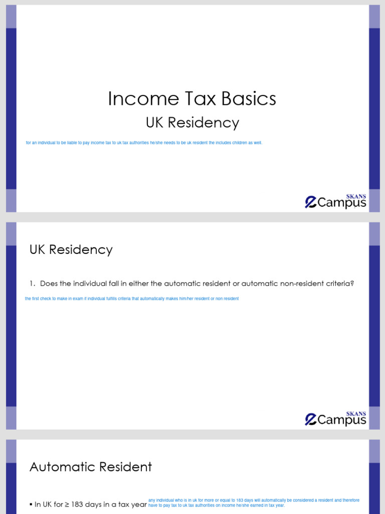 Income Tax Basics | PDF | Taxes | Income