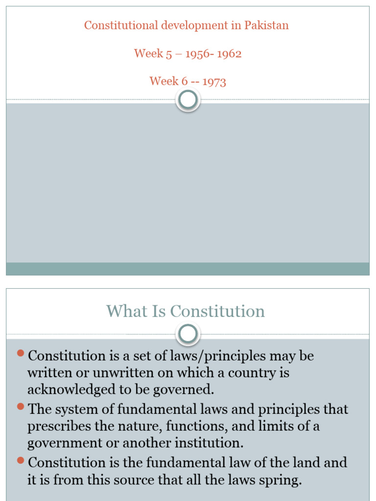 Constitutional Development in Pakistan | PDF | Government | Governance
