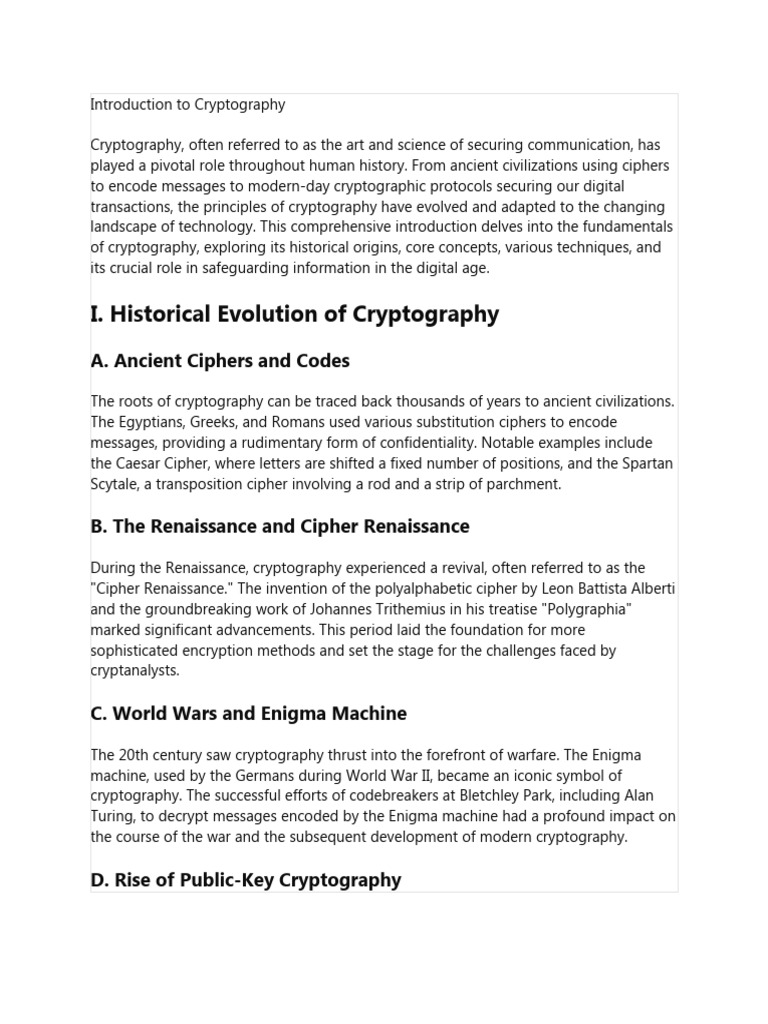 Introduction To Cryptography | PDF | Cryptography | Encryption Introduction To Cryptography | PDF | Cryptography | Encryption