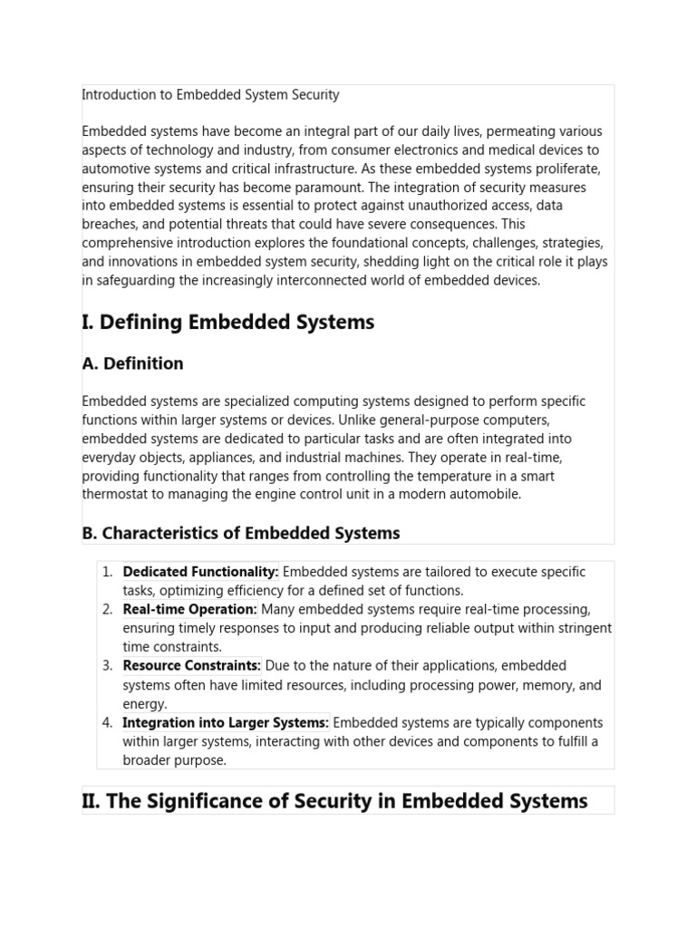 Introduction To Embedded System Security | PDF | Security | Computer Security