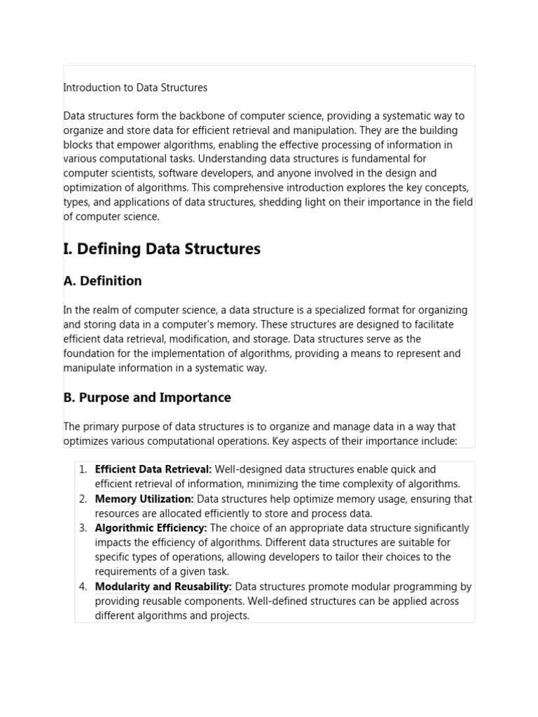 Introduction To Data Structures | PDF | Data Structure | Information ... Introduction To Data Structures | PDF | Data Structure | Information ...