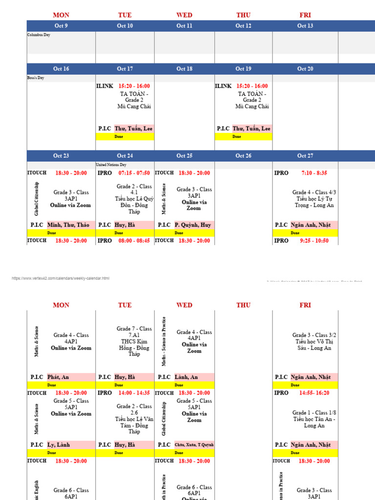 (Updated) Obs Schedule Tracking - Calendar Version | PDF | Observances