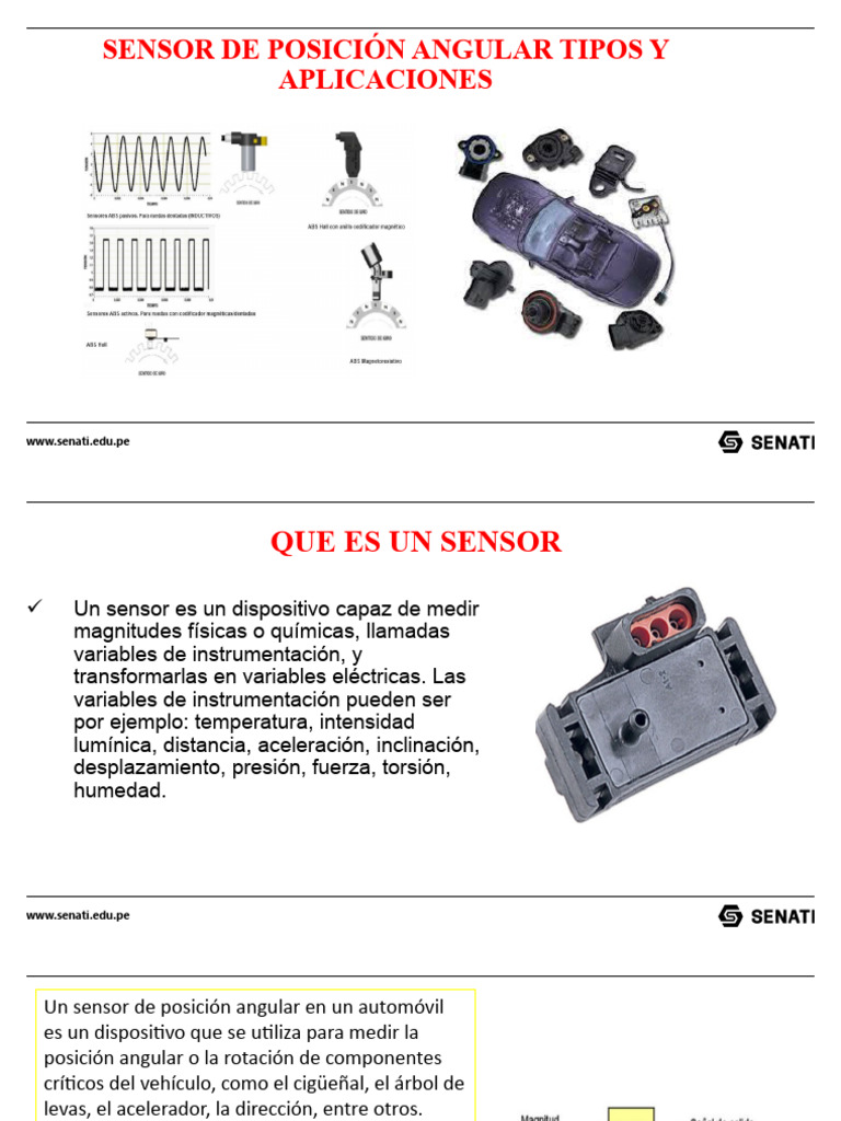 Tipos y Funciones de Sensores de Posición | PDF | Sensor | Acelerador