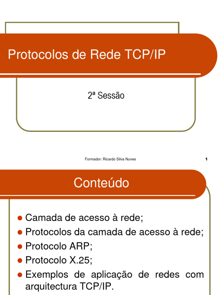 Protocolos de Rede TCP/IP e ARP | PDF | Rede de computadores | Suíte de ...