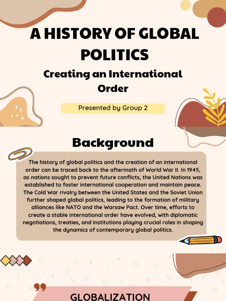 Group 2 - A History of Global Politics | PDF | Communism | United Nations