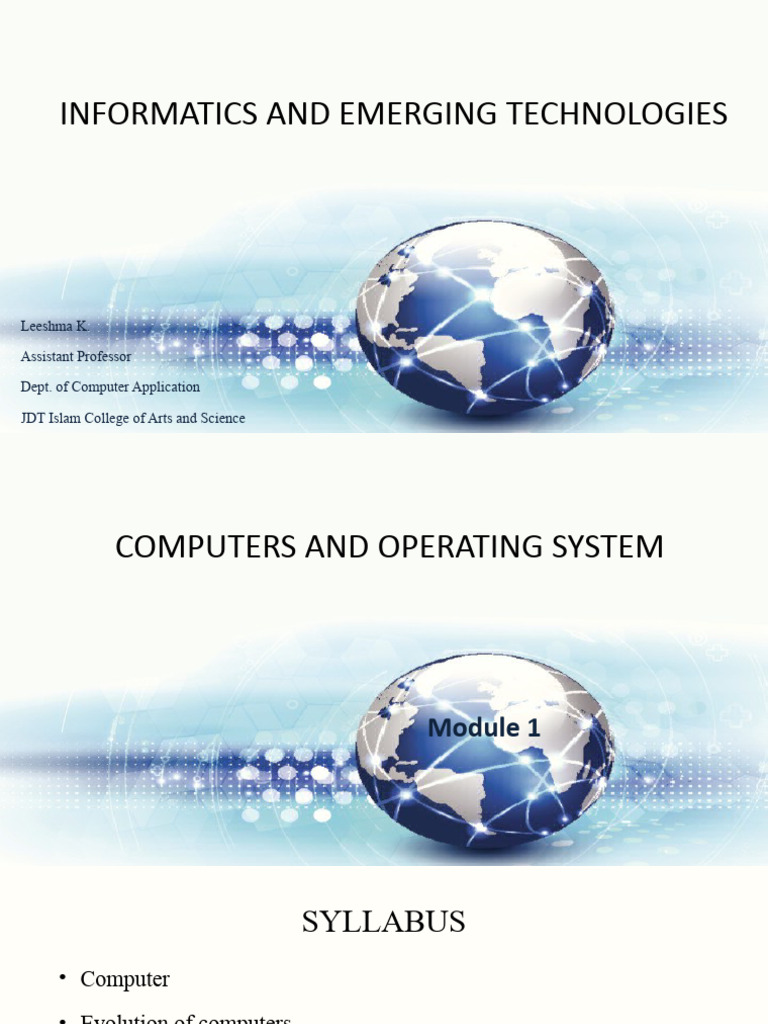 Informatics and Computer Evolution | PDF | Computer Data Storage ...