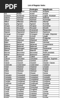 100 Examples of Regular Verbs | PDF | Linguistics | Grammar