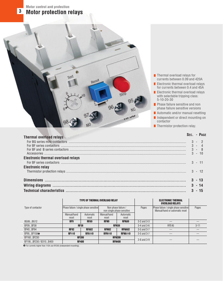 03 - Motor Protection Relays | PDF | Relay | Fuse (Electrical)