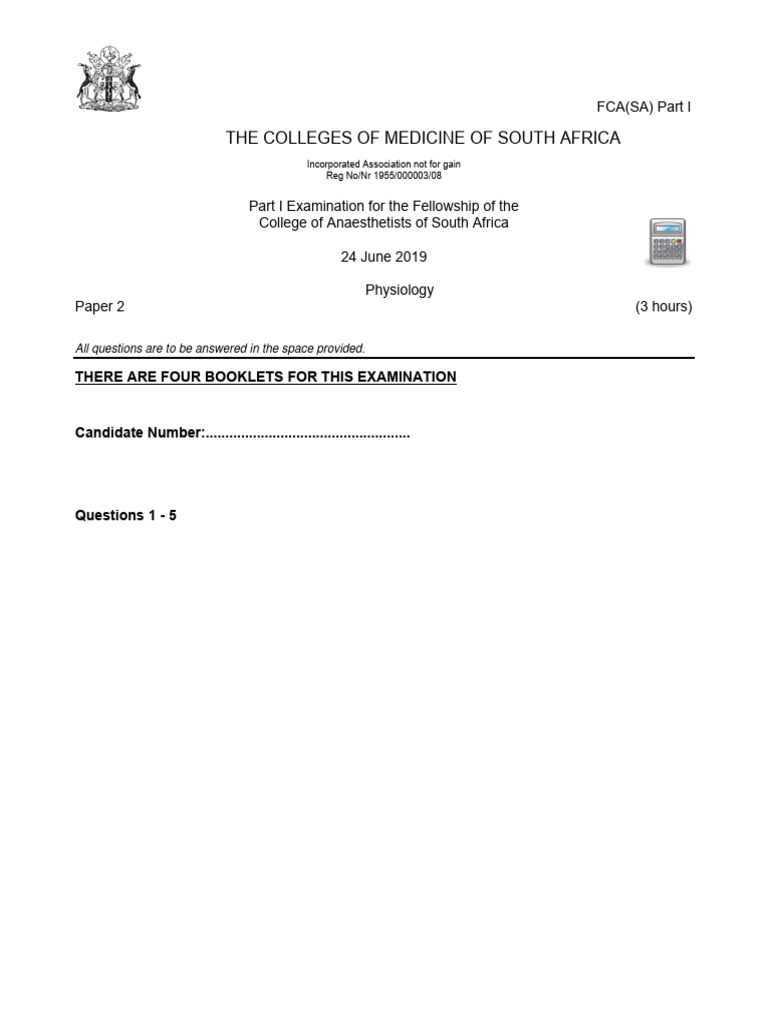 FCA (SA) Part I Past Papers - 2019 2nd Semester 25 1 2024 | PDF ...