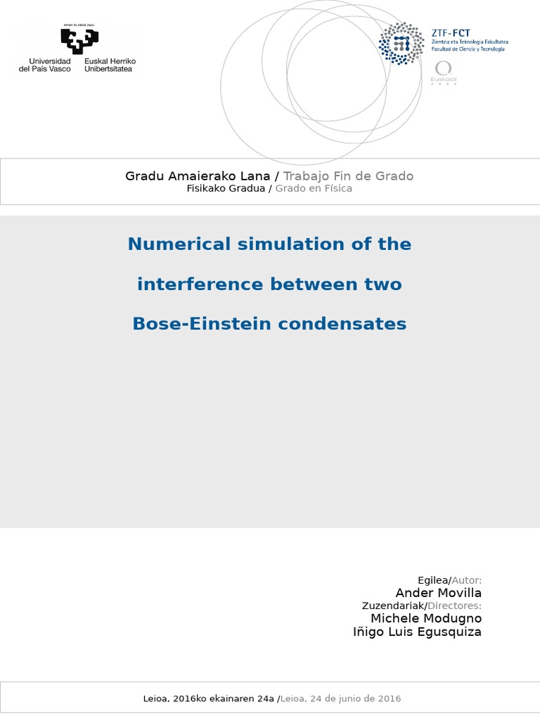 TFG MovillaMiangolarraAnder | PDF | Physics | Theoretical Physics