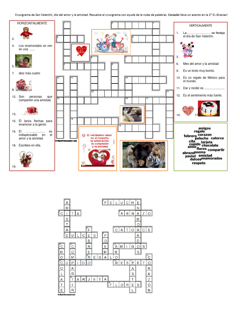 San Valentin Crucigrama | PDF