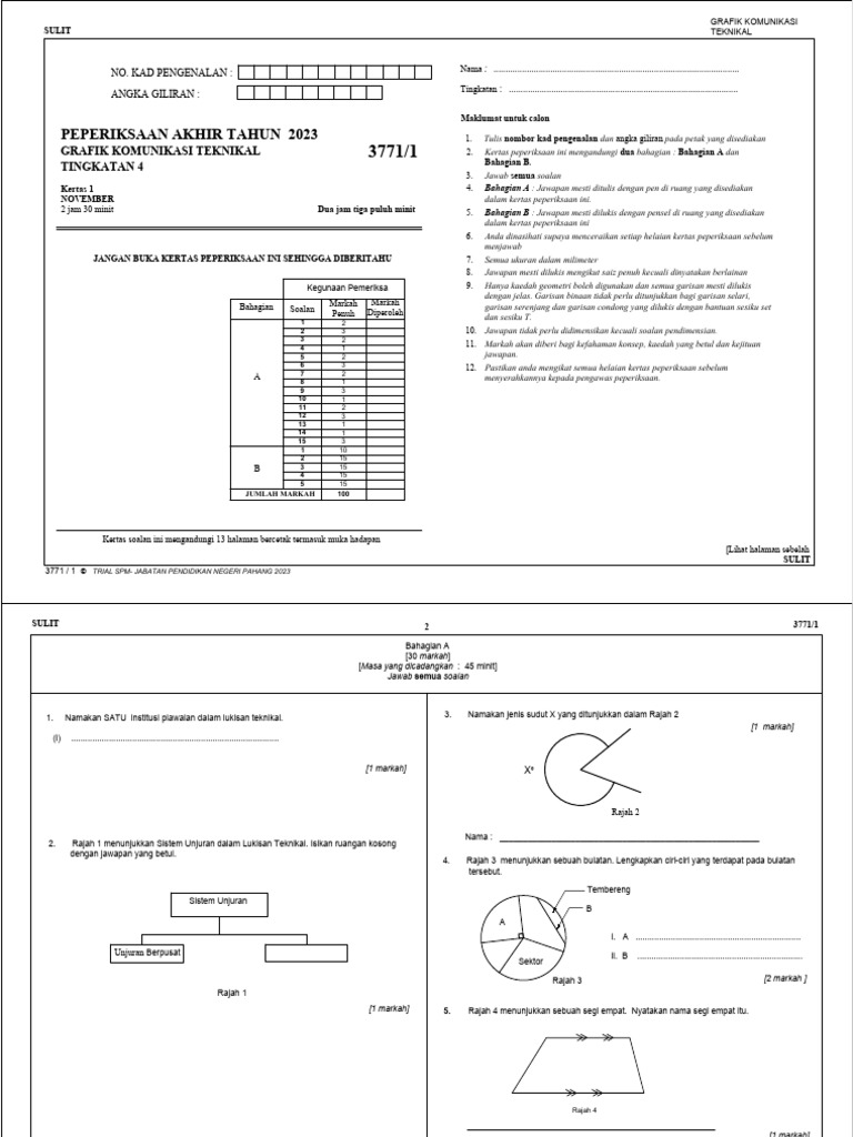 Peperiksaan Akhir Tahun T4 2023 | PDF