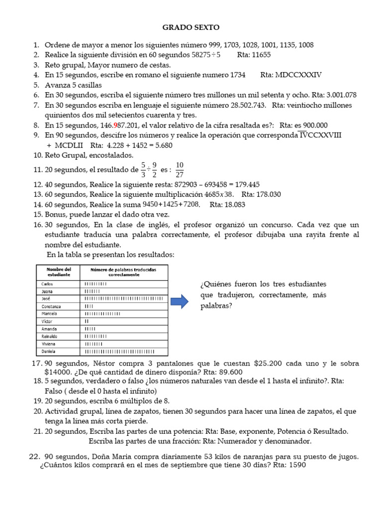 Preguntas de Matematicas | PDF | Objetos matemáticos | Aritmética