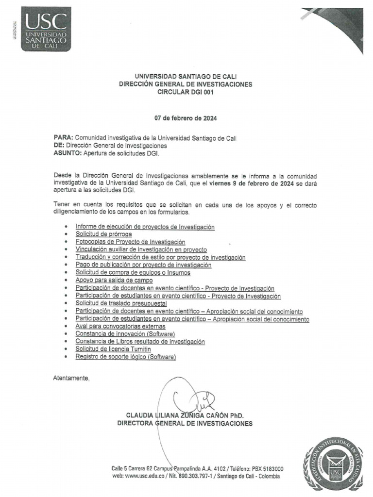 Circular 001-2024 | PDF