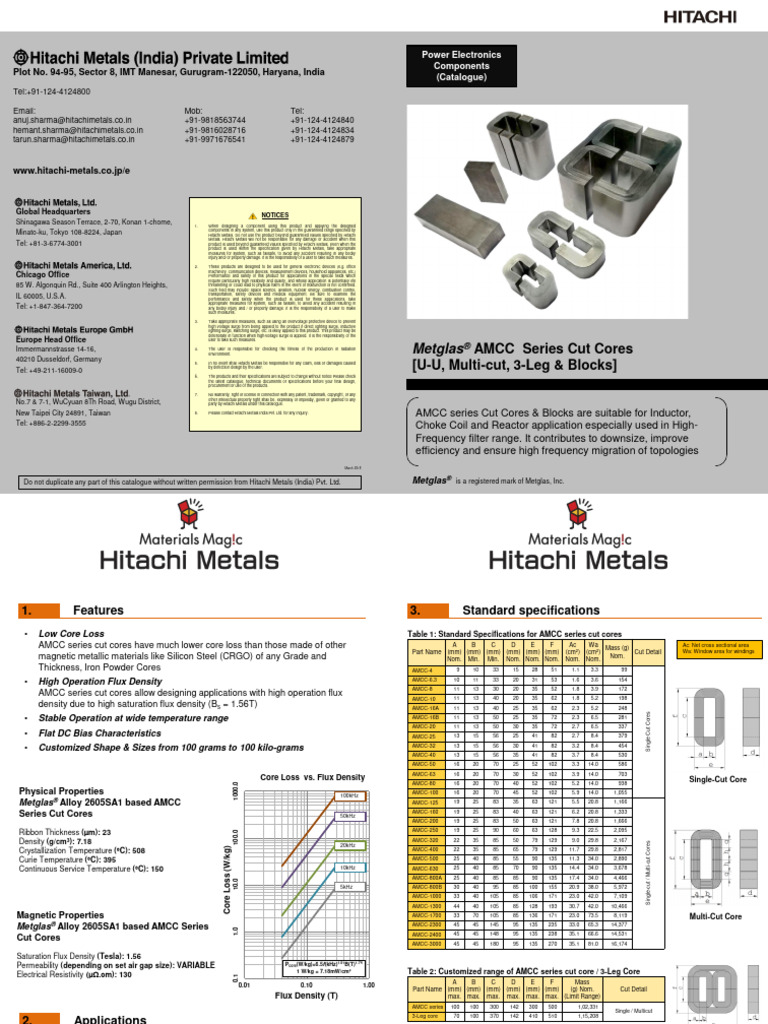 C-Core-A3-Fold-Double-Side AMCC CORE | PDF | Inductor | Physical Quantities