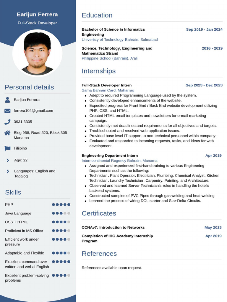 Resume (V1) | PDF