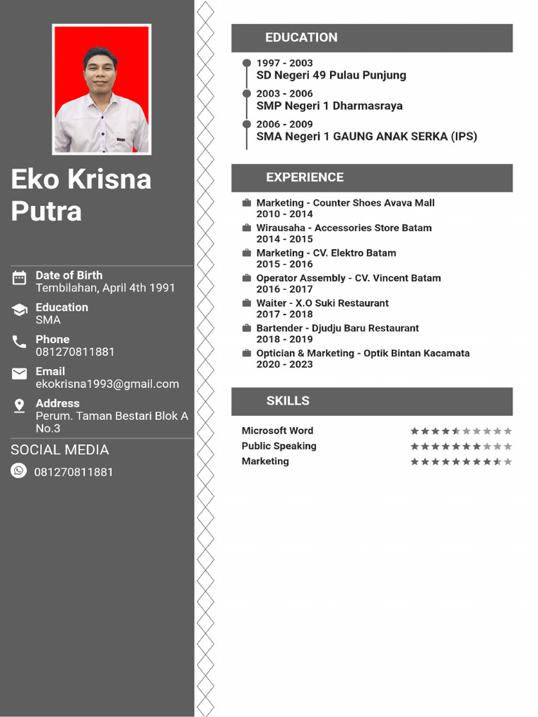 CV Eko Baru | PDF