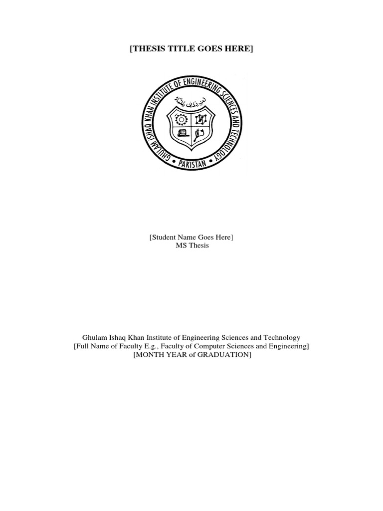 MS Thesis Format | PDF | Thesis | Written Communication
