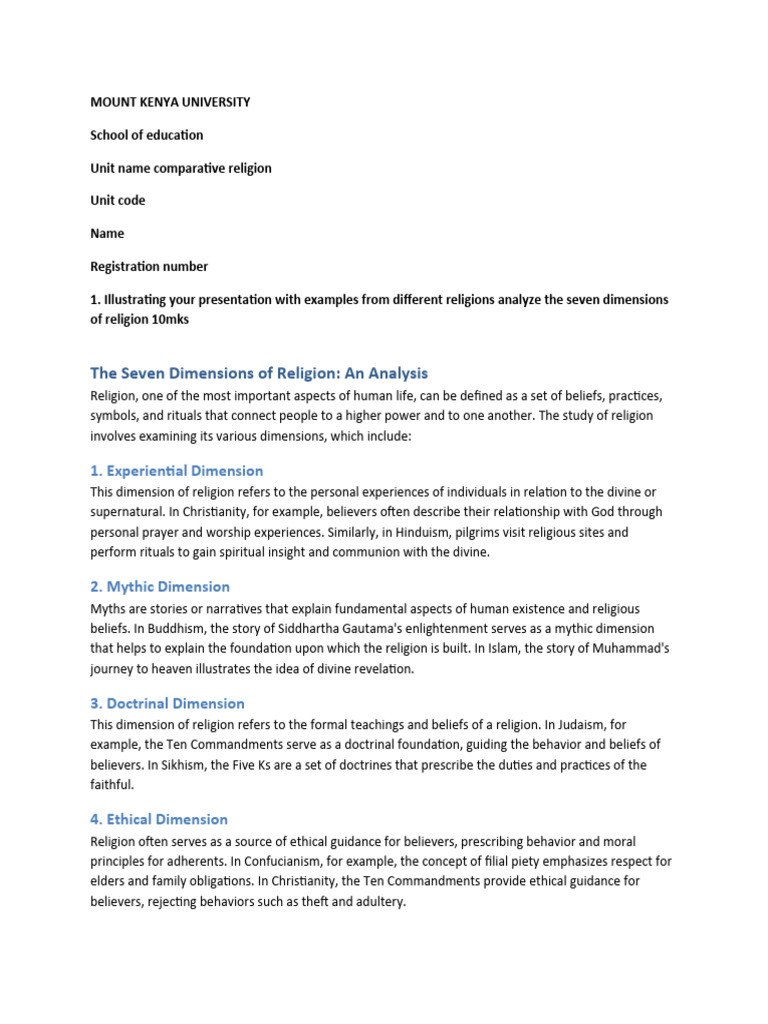 comparative religion | PDF | Jesus | Paul The Apostle