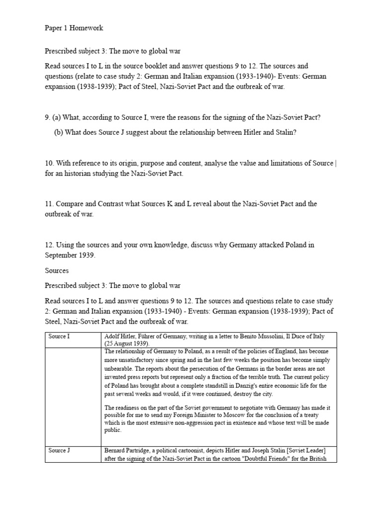 Nazi-Soviet Pact and Poland's Invasion | PDF | Adolf Hitler | Neville ...