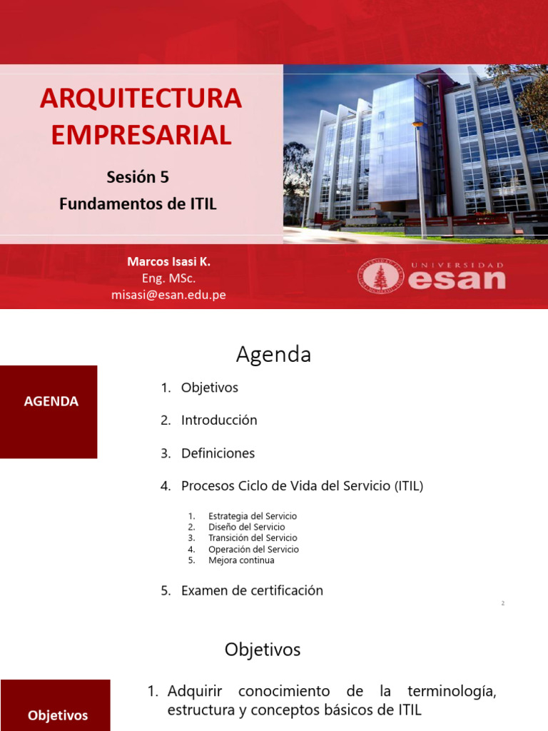 AE S5 - ITIL Parte 1 | PDF | Itil | Tecnologías de la información
