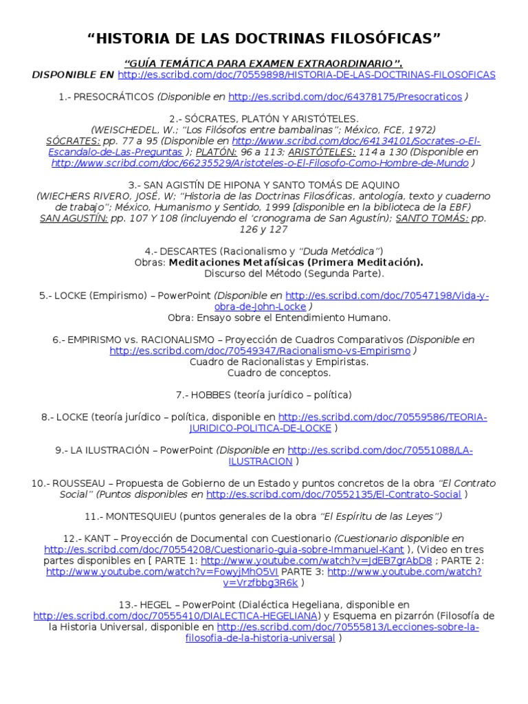 HISTORIA DE LAS DOCTRINAS FILOSÓFICAS | PDF | Empirismo | Metafísica