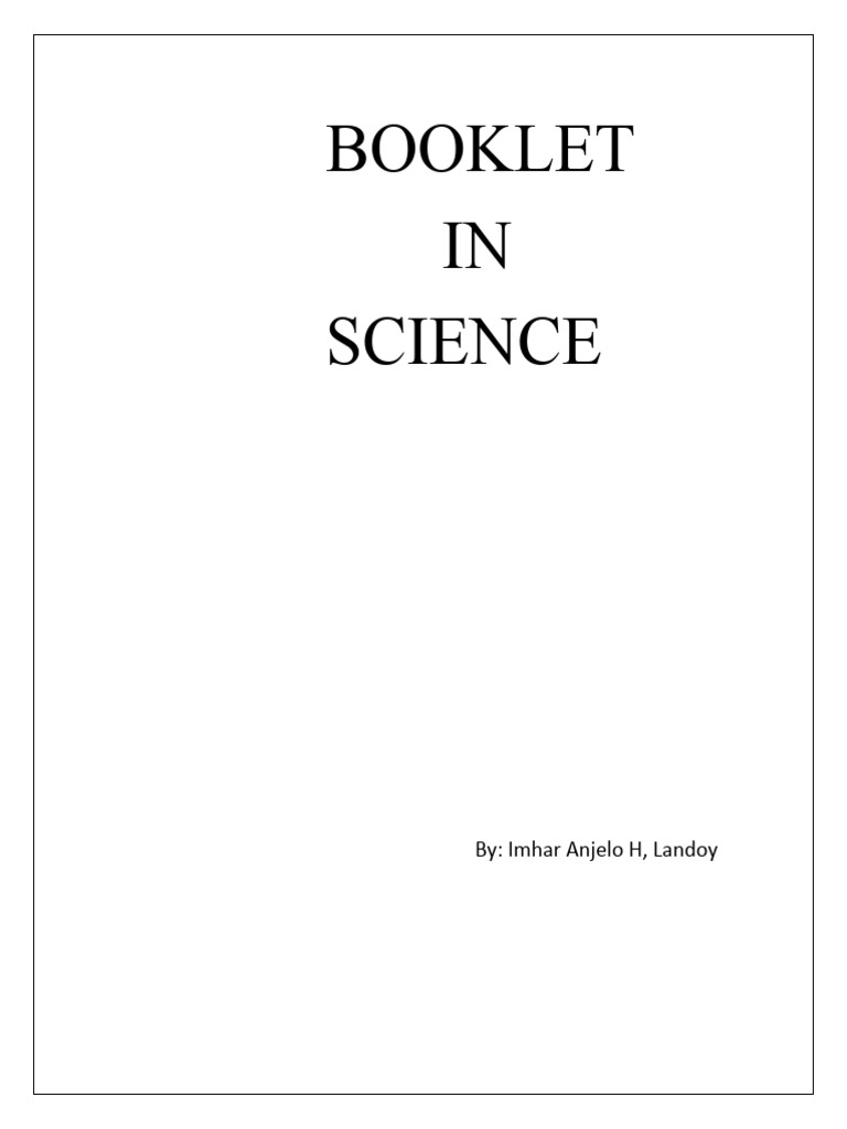 Science Booklet | PDF