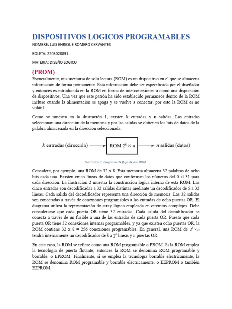 Dispositivos Logicos Programables | PDF | Memoria de sólo lectura | Arreglos de compuertas ...