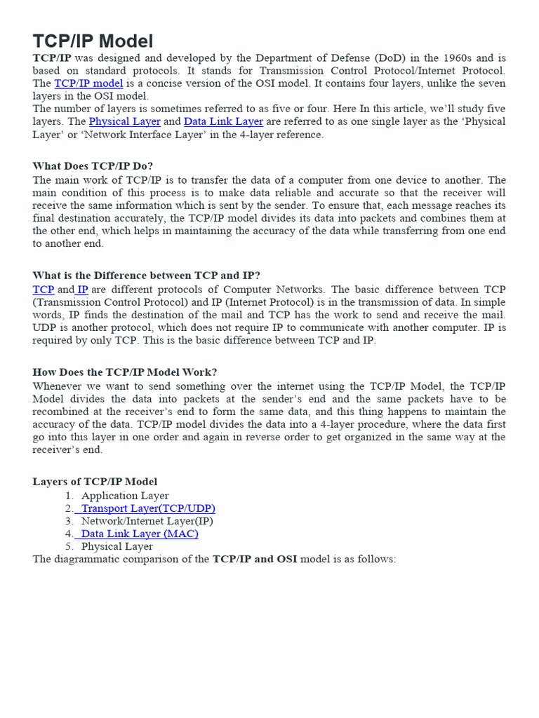TCP IP Explained 17.01.2024 | PDF | Internet Protocol Suite | Internet Protocols