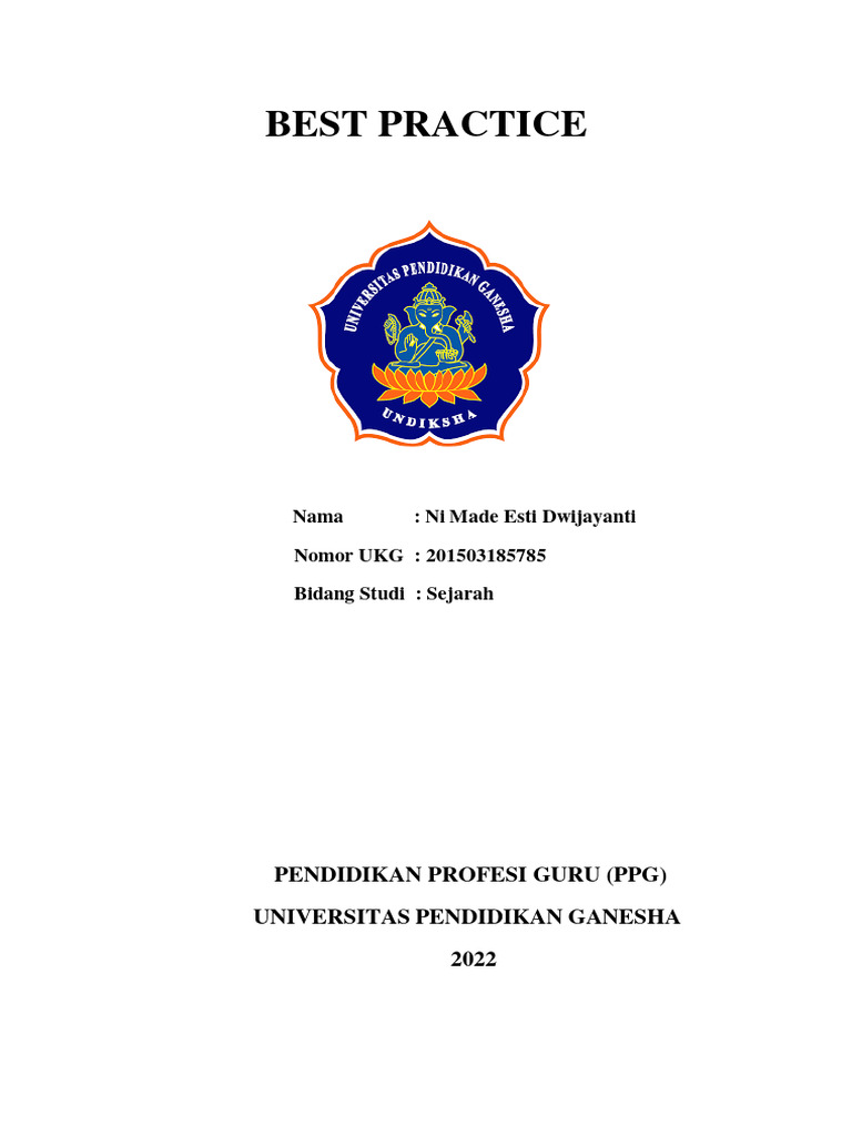 Contoh Best Practice Formatnya | PDF
