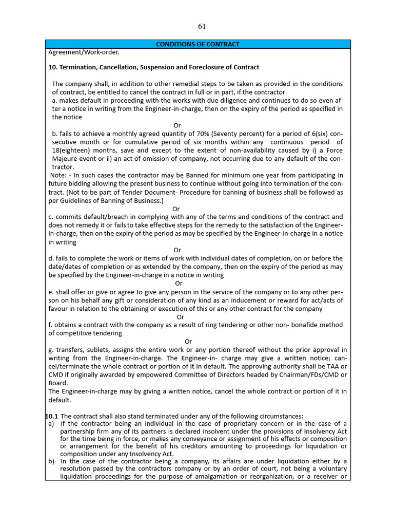 Conditions of Contract_Proforma | PDF | Employment | Insurance