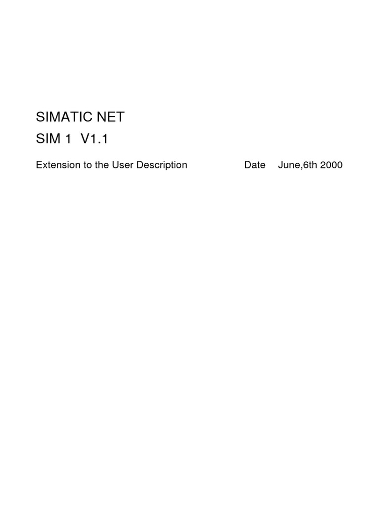 SIMATIC NET Sim11 Delta13 e | PDF | Computer Networking | Computer Engineering