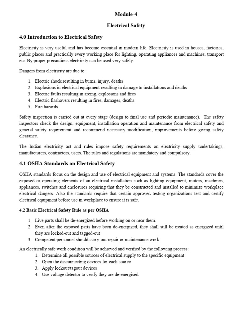 Module 4 Electrical Safety | PDF | Personal Protective Equipment ...