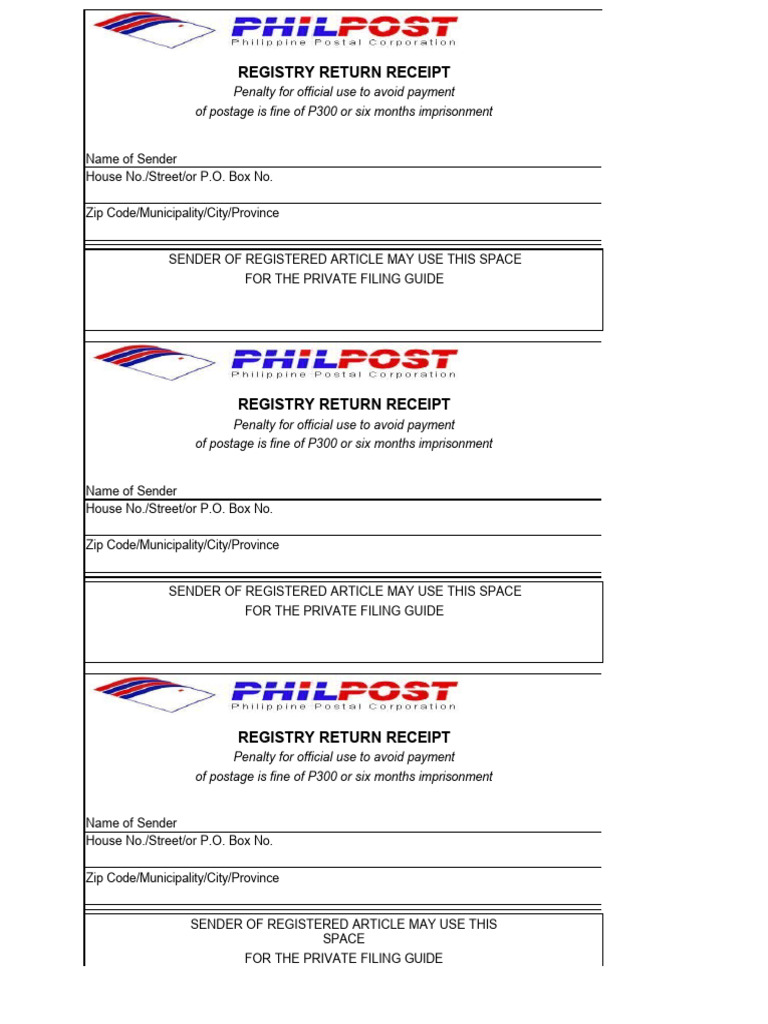 Philpost RR | Download Free PDF | Registered Mail | Mail
