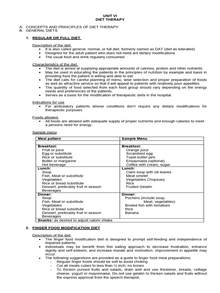 5 Unit-Vi-Diet | PDF | Dietary Fiber | Diet & Nutrition