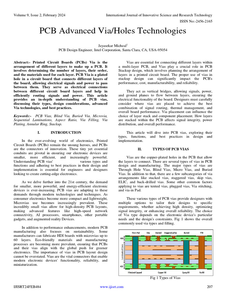 PCB Advanced Via/Holes Technologies | PDF | Printed Circuit Board ...