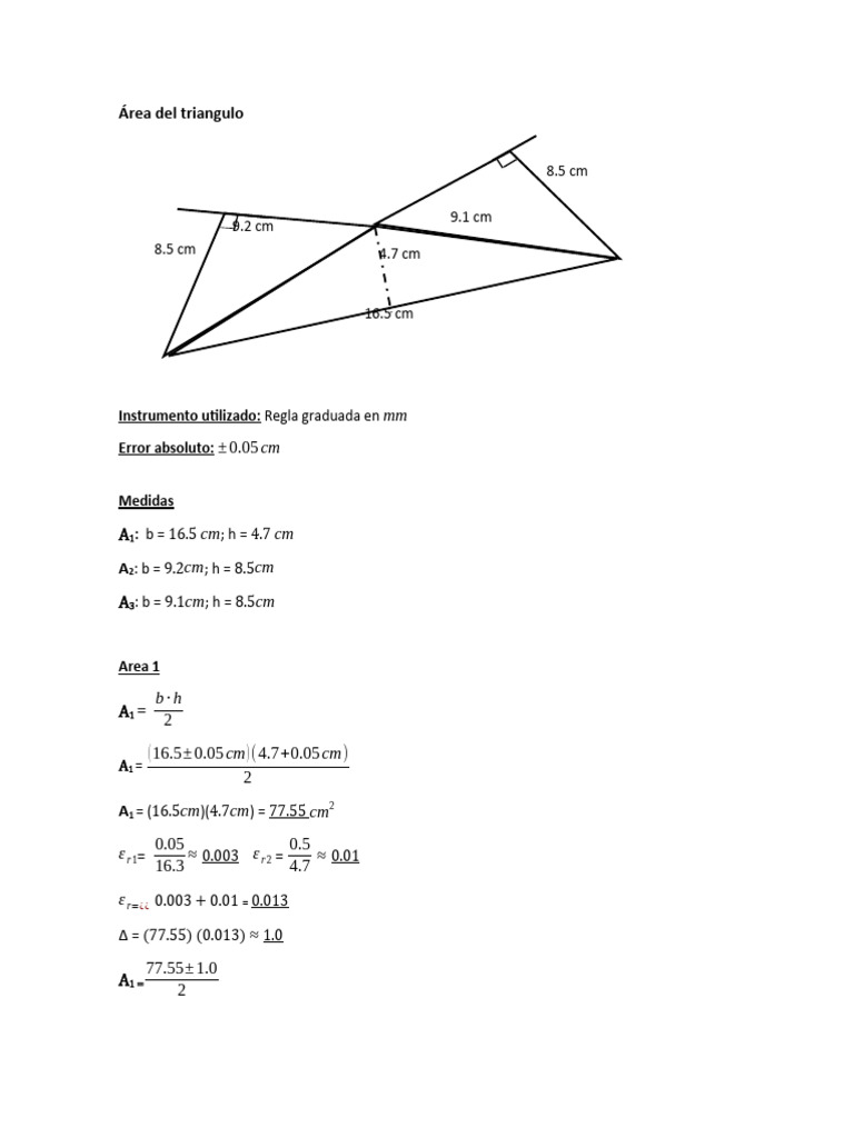 área Del Triangulo Pdf