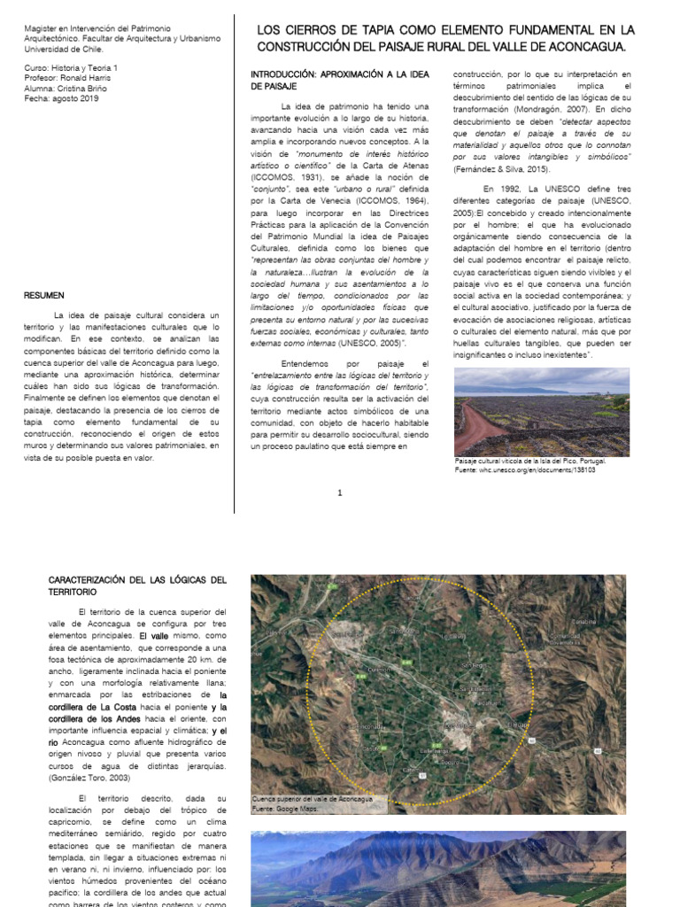 Los Cierros de Tapial Como Elemento Fundamental en Al Construccion Del Paisaje Rural Del Valle ...