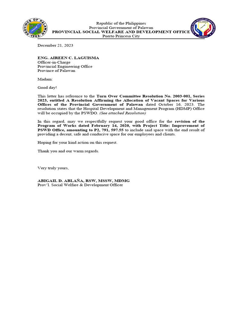 Letter Peo | Download Free PDF | Health Care | Social Work