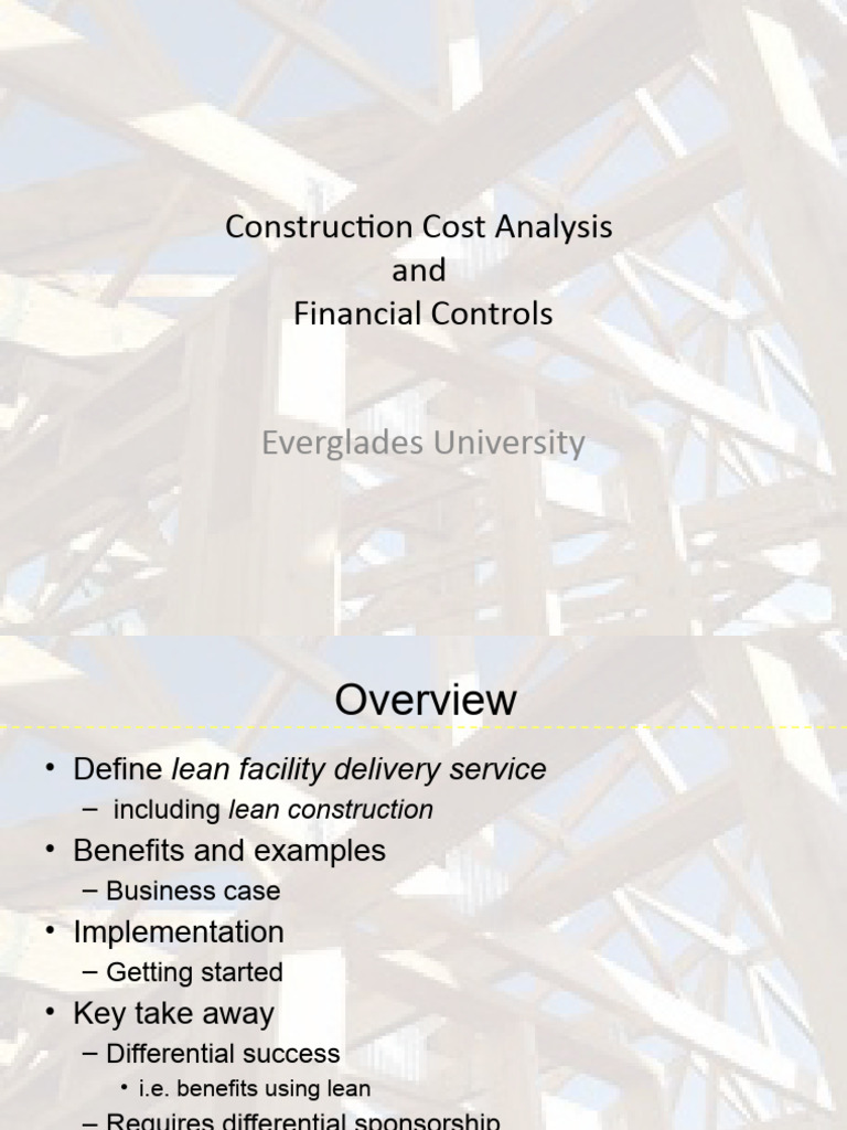 Construction Cost Analysis and Financial Controls (Week 5) | PDF ...
