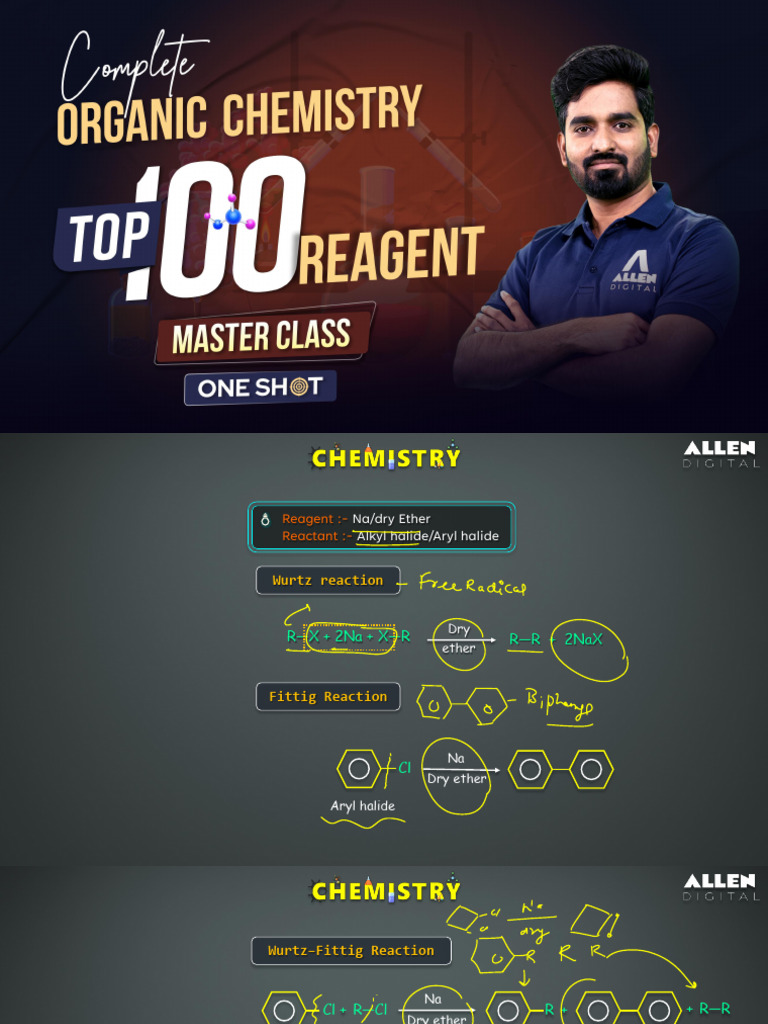 Reagent Chemistry Jeet Sir Final | PDF | Aldehyde | Ester