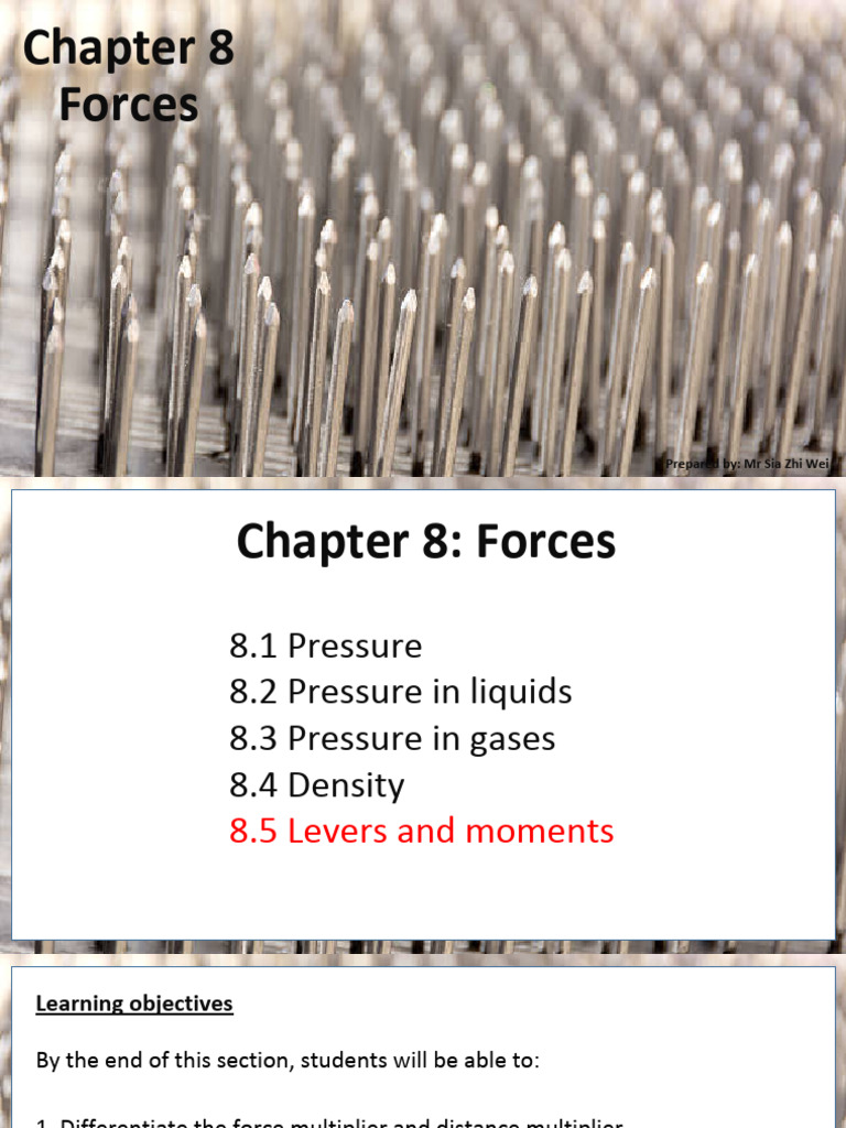 Understanding Forces: Pressure & Levers | PDF | Lever | Classical Mechanics