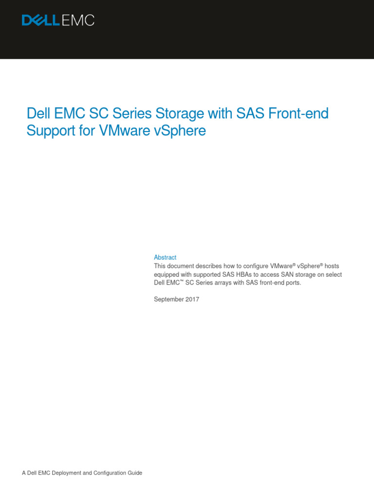 Dell Emc Vmware Sas Fe Sol Guide CD VM | PDF | V Mware | Computer ...