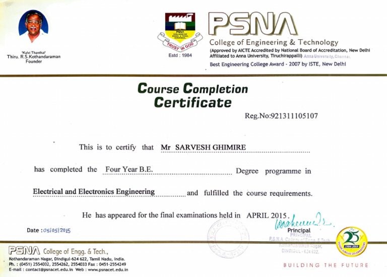 Be Course CC | PDF | Science | Qualifications