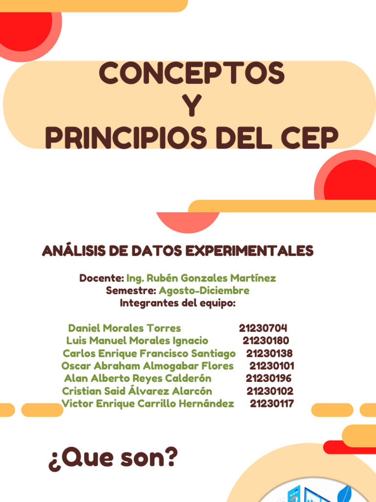 Exposicion 6.1 Conceptos y Principios Del CEP | PDF