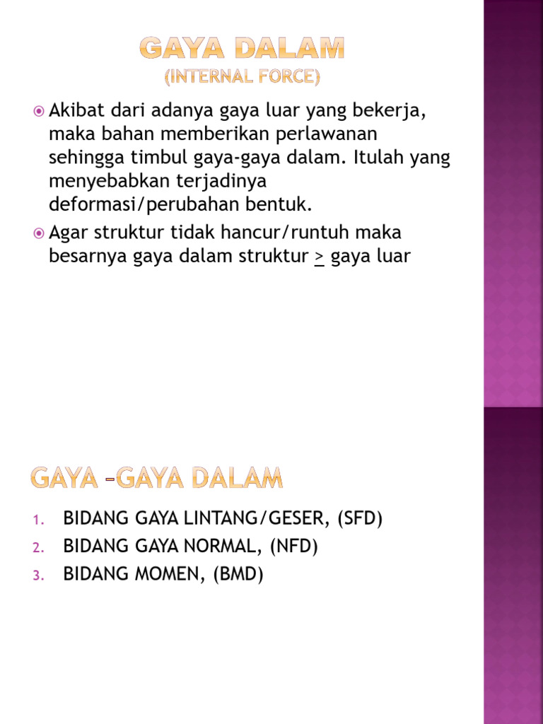 Gaya dalam-SFD | PDF