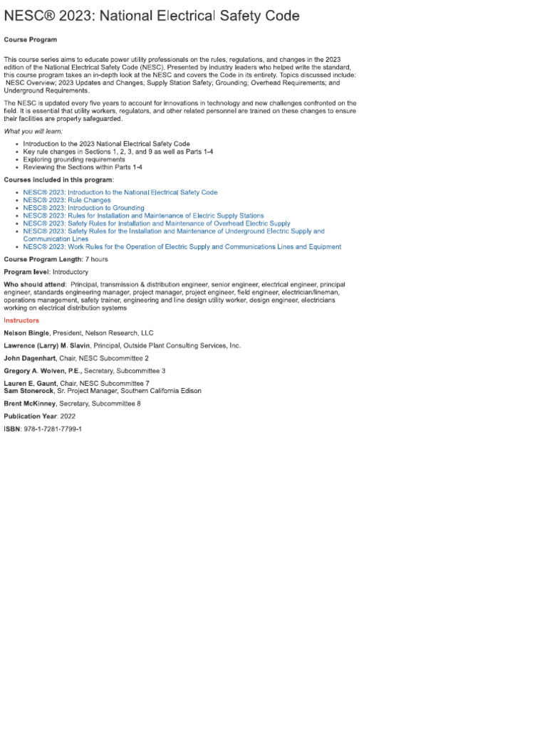 NESC 2023 Details | PDF