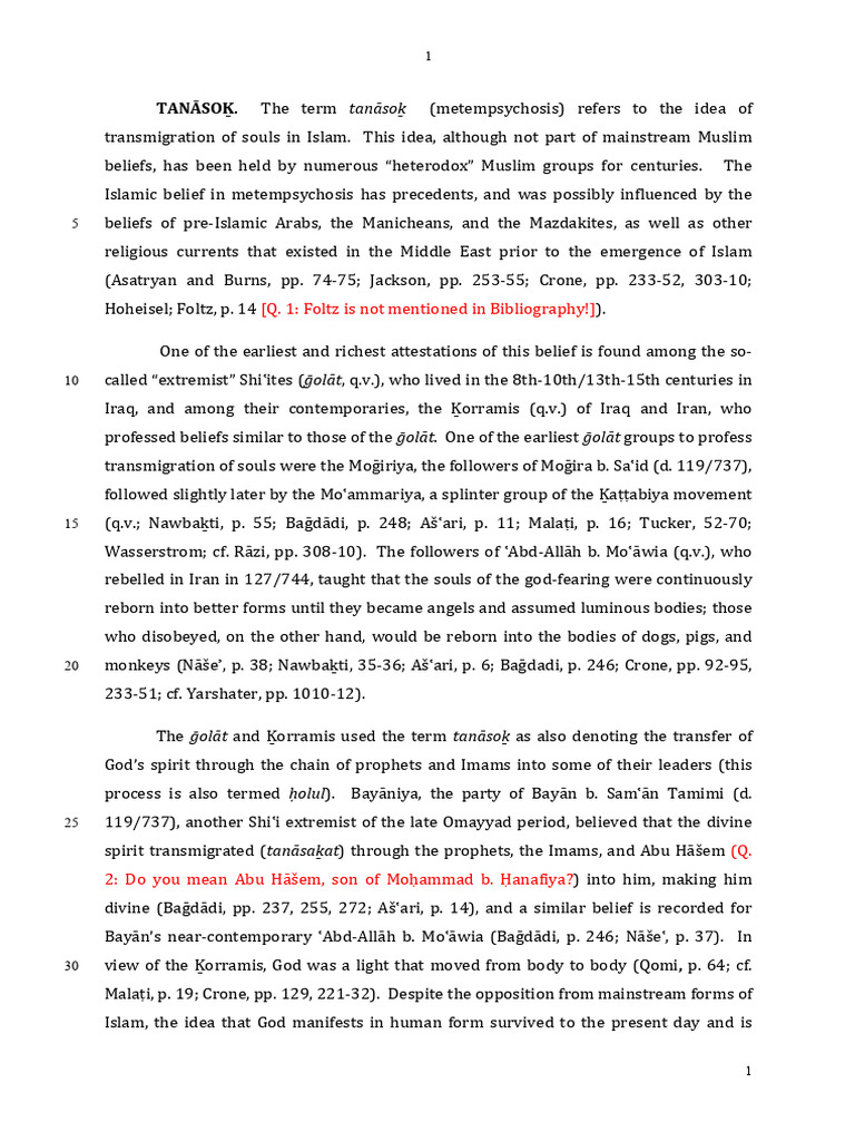 Tanasukh Transmigration of Souls | PDF | Reincarnation | Druze